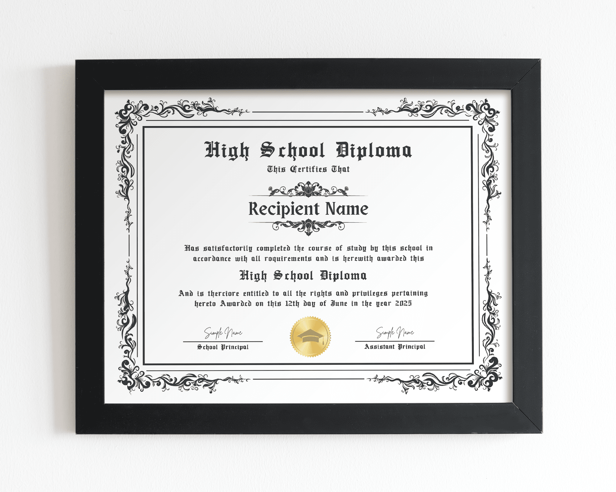 Editable High School Diploma Template | Amwa Templates Editable High School Diploma Template | Amwa Templates
